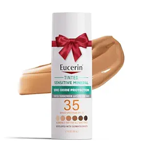 Eucerin Sun Tinted Mineral Face Sunscreen Lotion SPF 35, Non ...