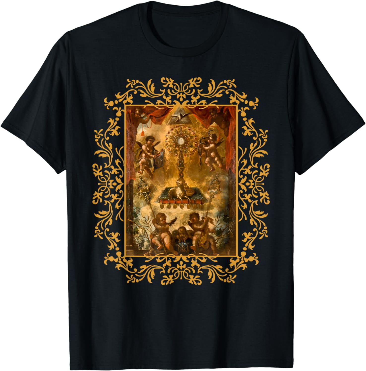 Eucharistic Adoration Pray Monstrance Traditional Latin Mass T-Shirt ...
