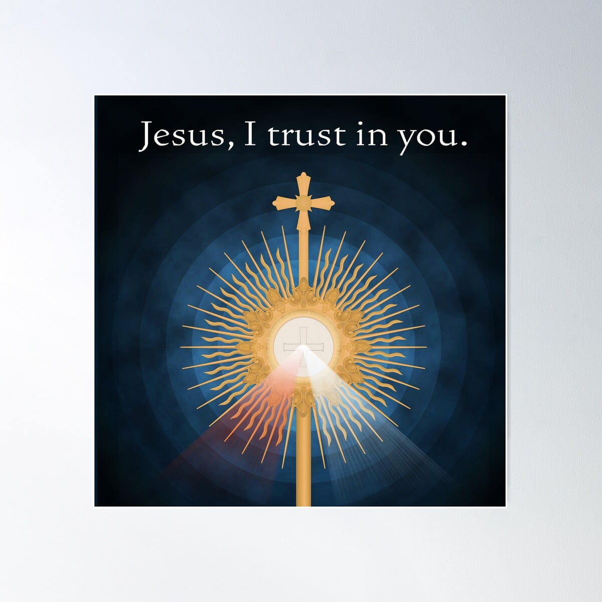 Eucharistic Divine Mercy Poster Wall Art, Modern Wall Decor For Living Room Bedroom, 30x30 ...