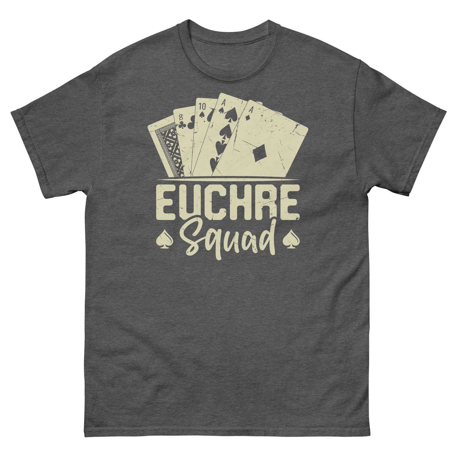 Euchre Squad Card Playing Game Trump Suit Bidding Calling Men'S Vintage ...