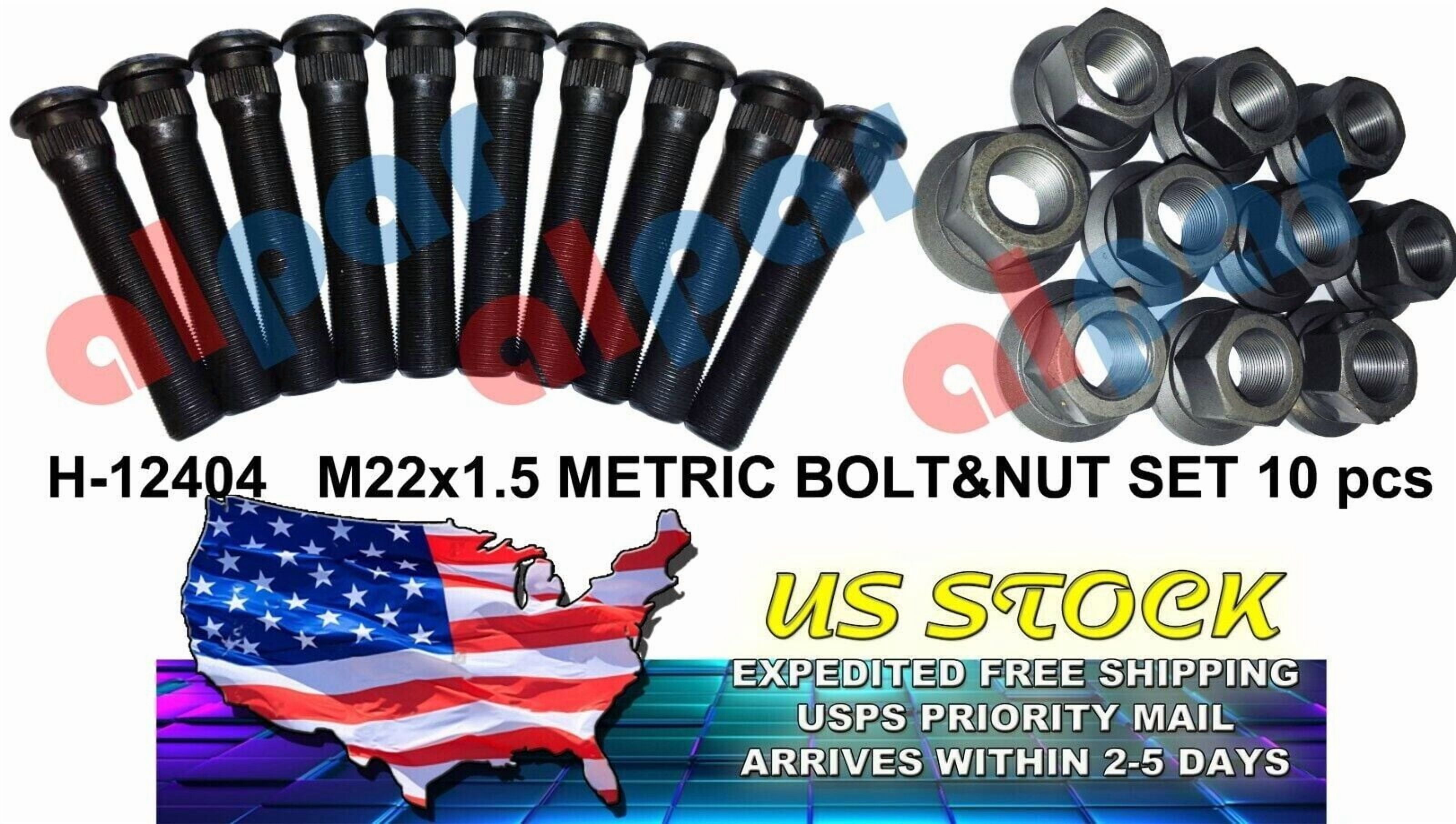 Euclid Metric Serrated Lug Stud & Nut Set of 10 pcs E-6034+E-6000 - Walmart.com