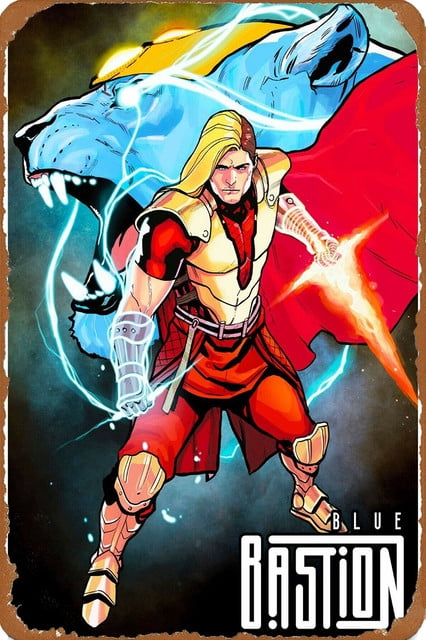 Euclid Superhero #3 Blue Bastion Planet Comic Book Travel Art Print ...