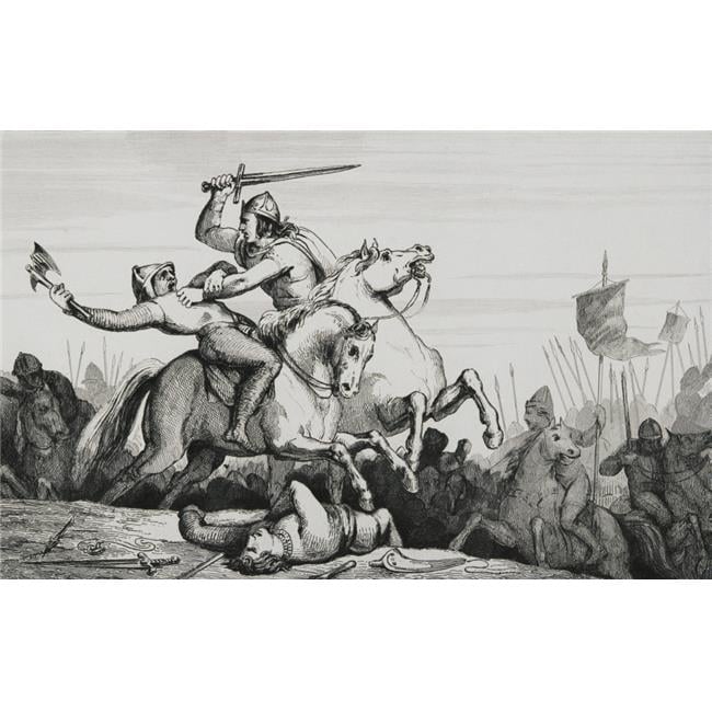 Eudes 860 to 898 King of the Franks In Battle Against the Normans From ...