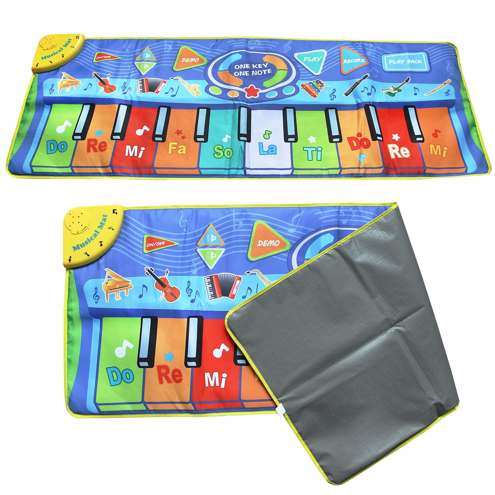 Eudgs Children's Multifunctional Music Blanket Piano Mat Piano Crawling ...