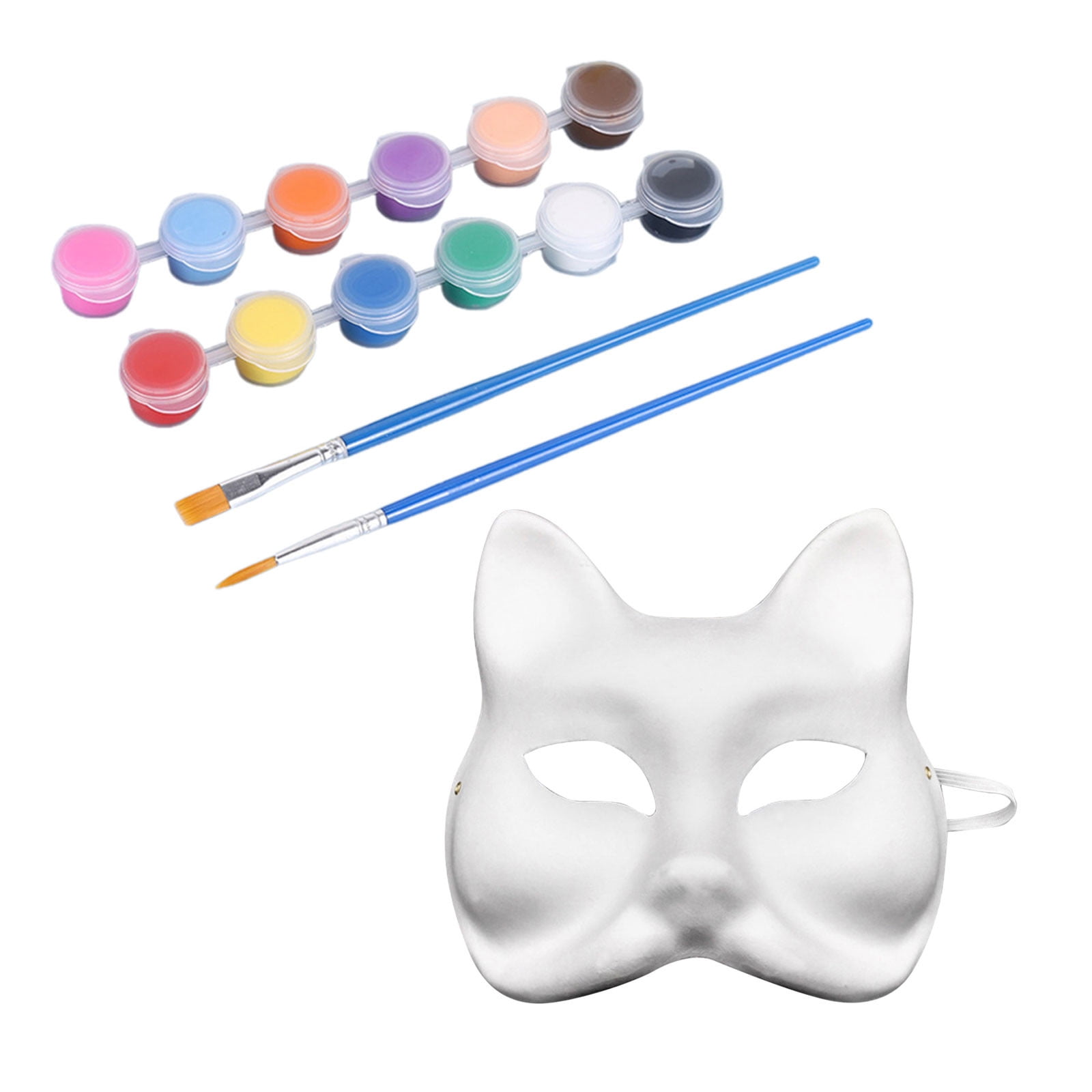 Eudgs DIY For Kids Adults White Animal Hand Painted Face Animal Party 10PCS A Set Of Pigment ...