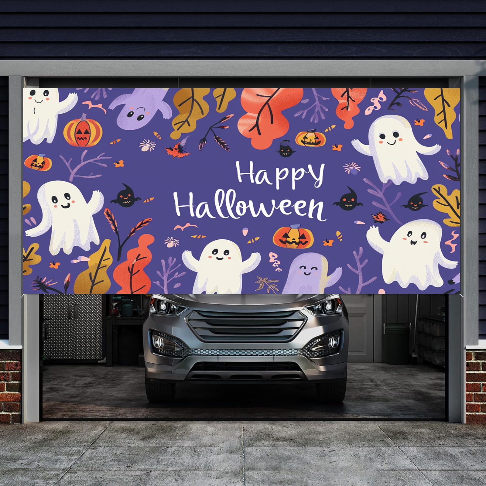 Eudgs Garage Door Banner Large Hanging Door Cover Garage Wall ...