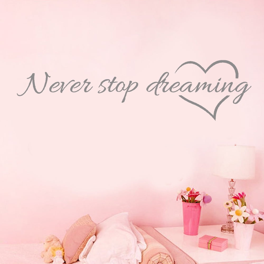 Eudgs Never Stop Dreaming Removable Art Mural Home Room Decor Wall ...