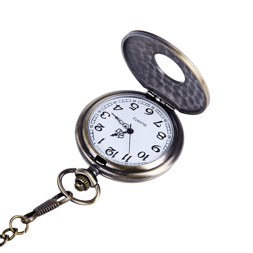 Eudgs Pattern Vintage Quartz Roman Numerals Pocket Watch Watch Rings ...