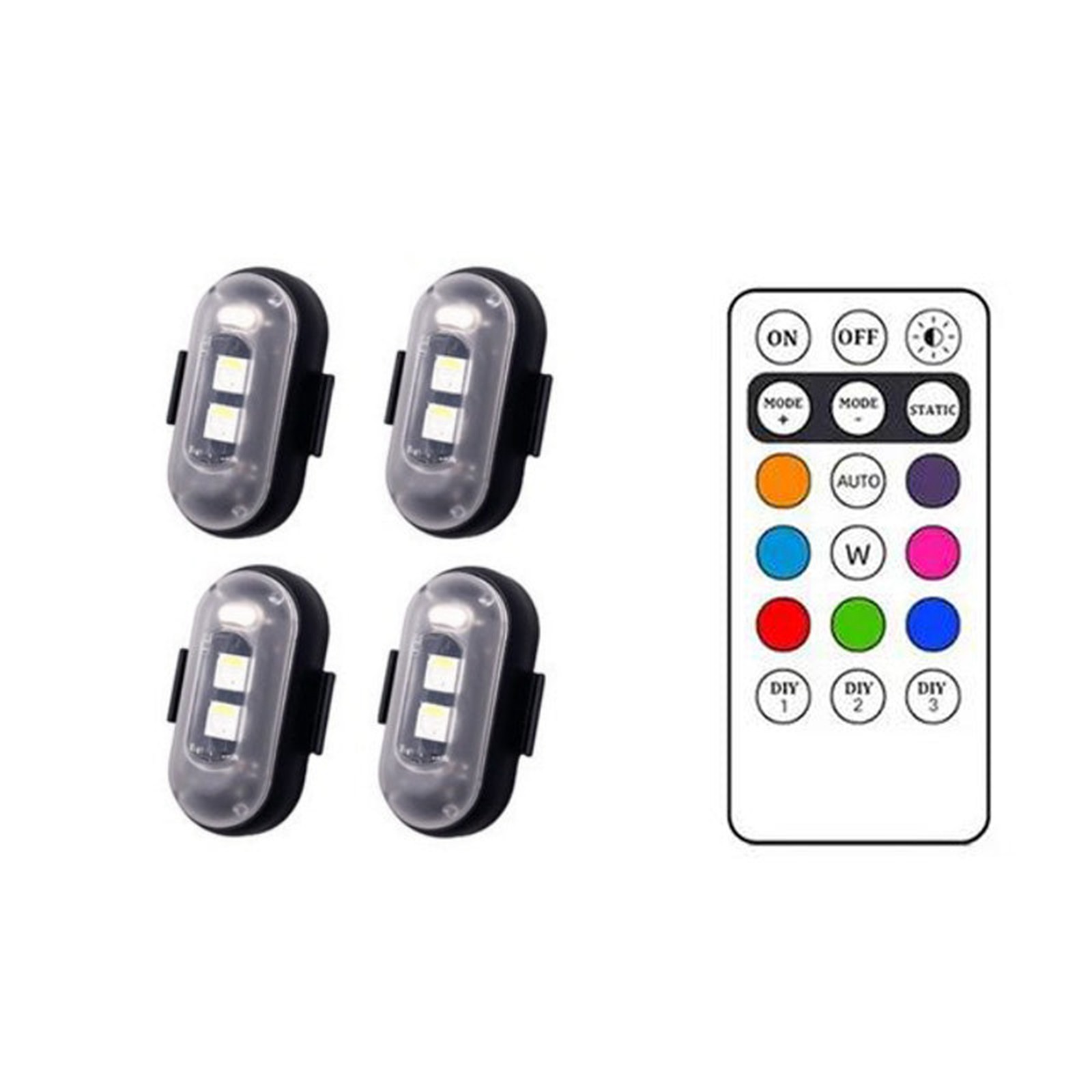 Eudgs Remote Control Mode Colorful LED Flashing Lights Rechargeable ...