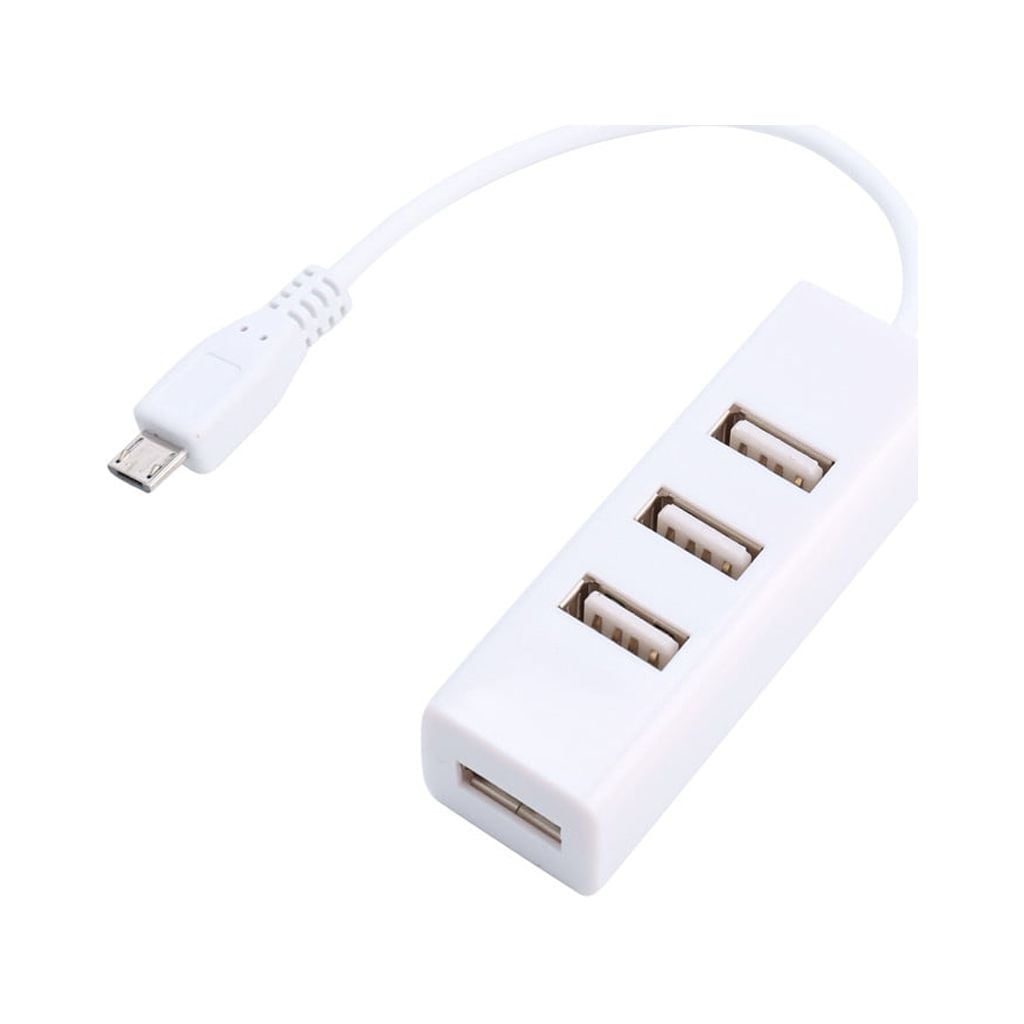 Eudgs White Micro USB To 4 Port OTG Hub For - Walmart.com