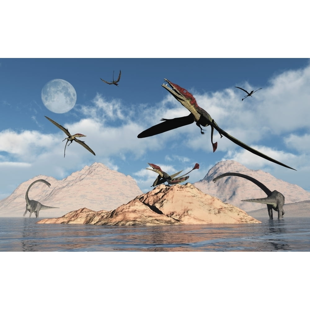 Eudimorphodons from the Triassic Period of Earth Poster Print - Walmart.com