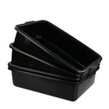 Small Pond 4 Pack 13L Gray Plastic Utility Bus Tubs Commercial Bus ...