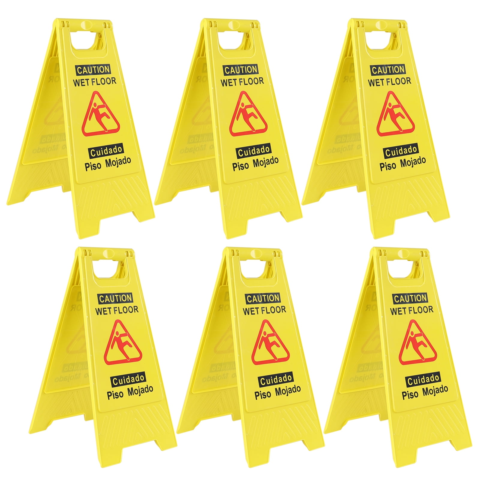 EudokkyNA 6 Pack Fold Out Wet Floor Sign for Commercial Use, Industrial ...