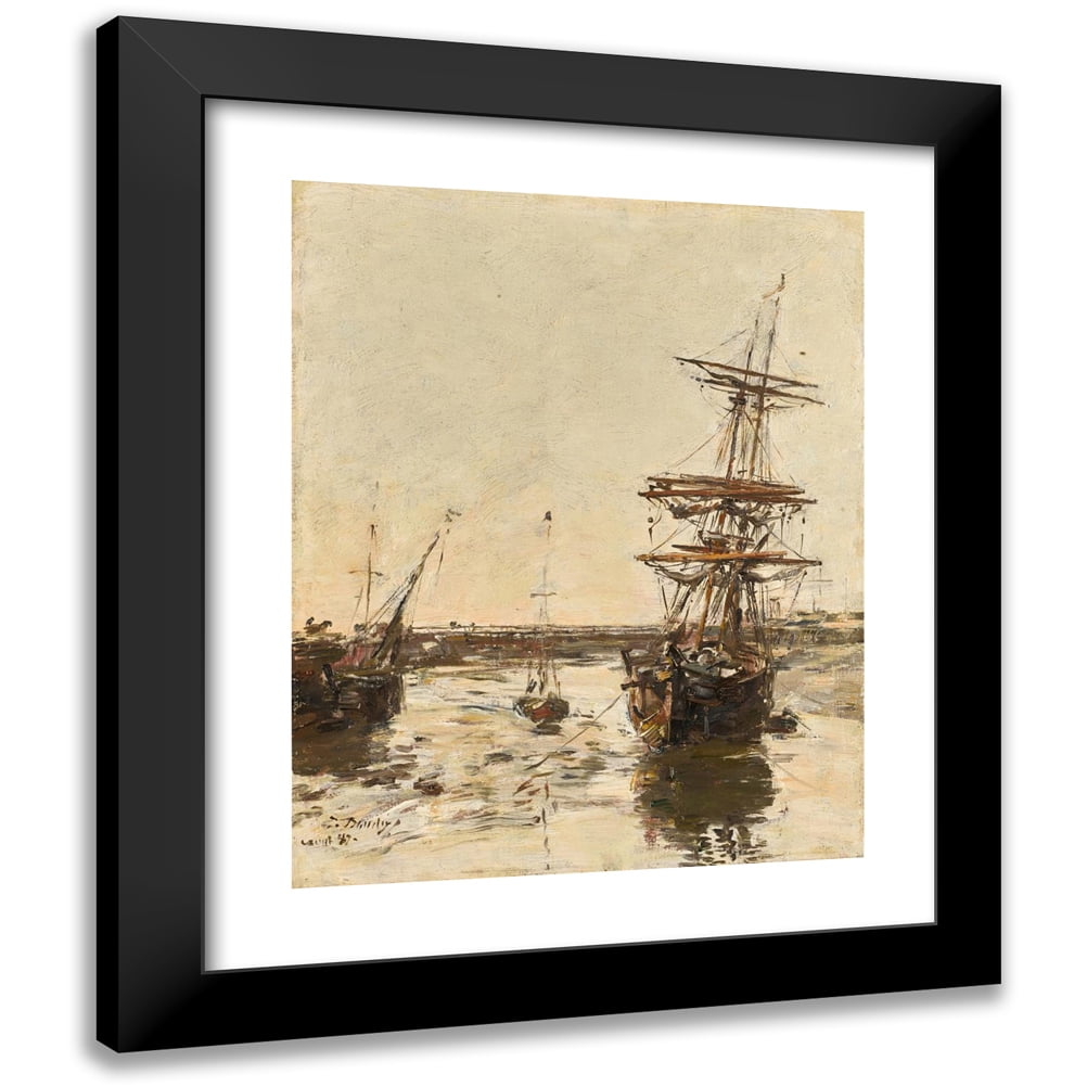 Eugène Boudin 12x14 Black Modern Framed Museum Art Print Titled ...