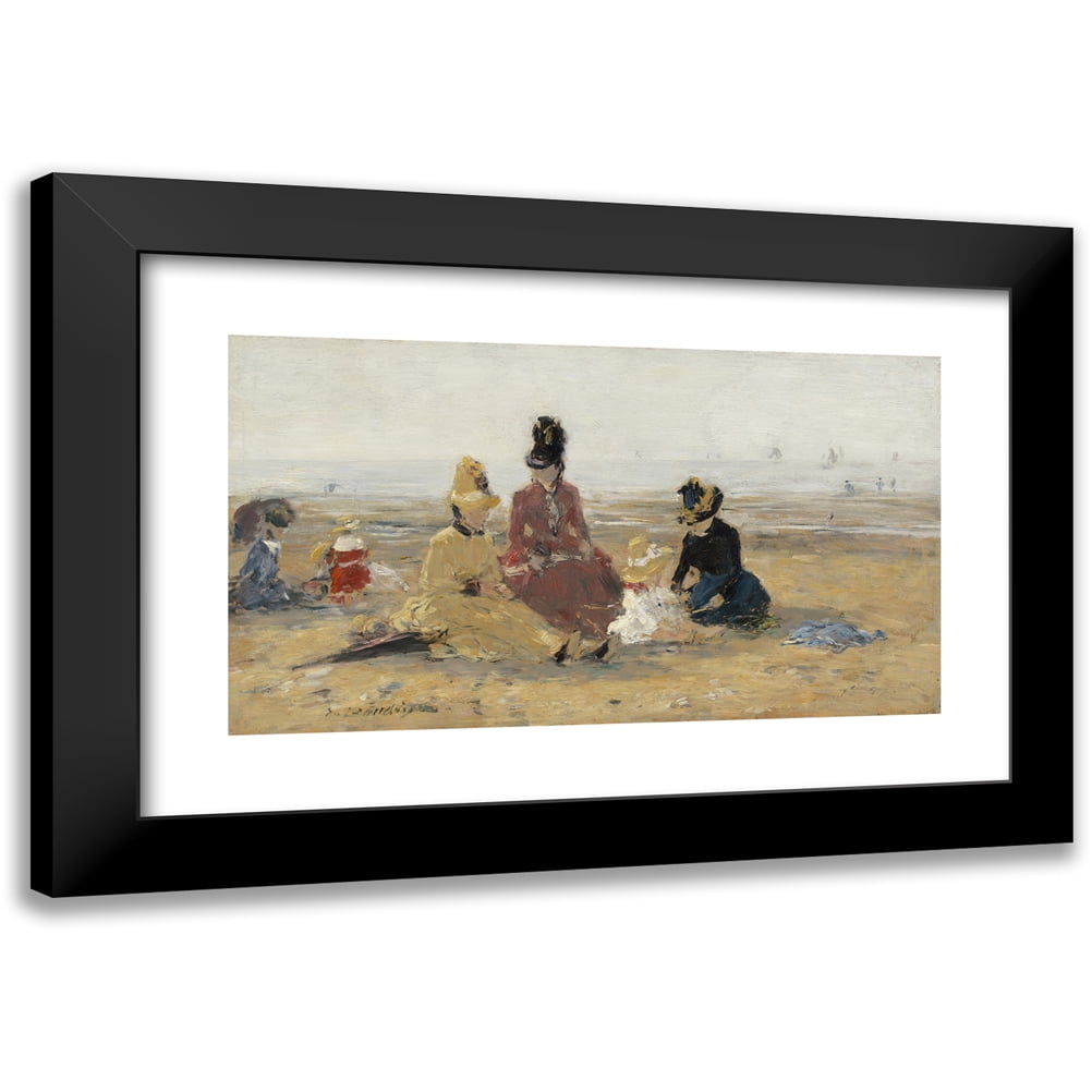 Eugène Boudin 14x10 Black Modern Framed Museum Art Print Titled - On ...