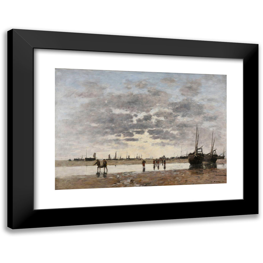 Eugène Boudin 14x11 Black Modern Framed Museum Art Print Titled - Berck ...