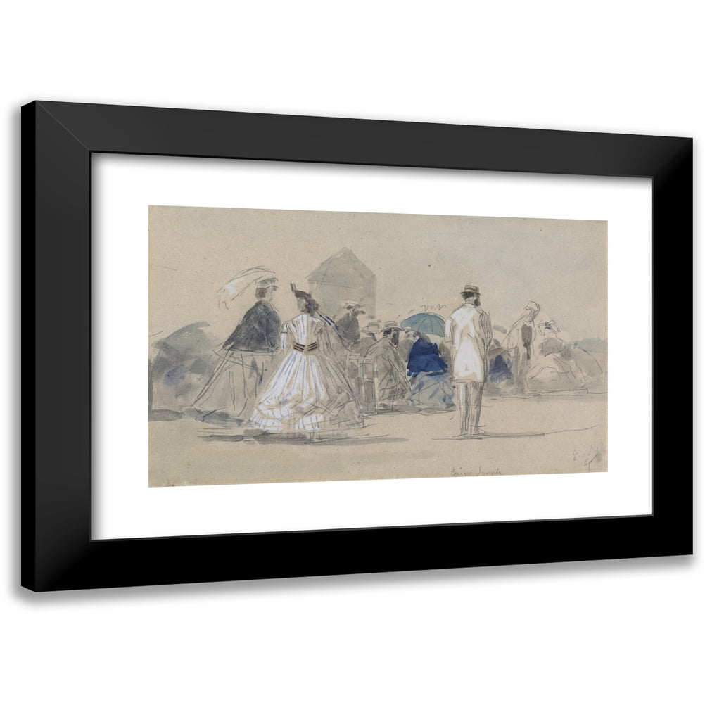 Eugène Boudin 14x11 Black Modern Framed Museum Art Print Titled ...