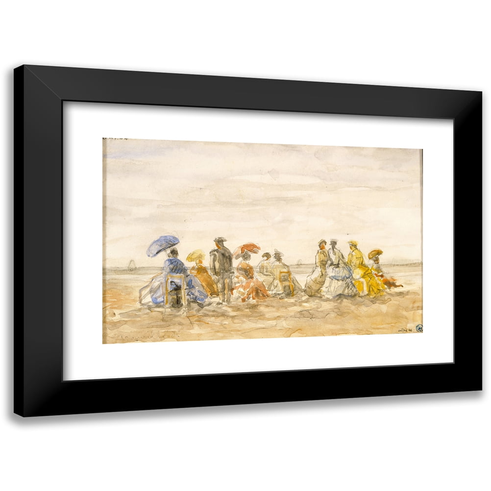 Eugène Boudin 14x11 Black Modern Framed Museum Art Print Titled ...