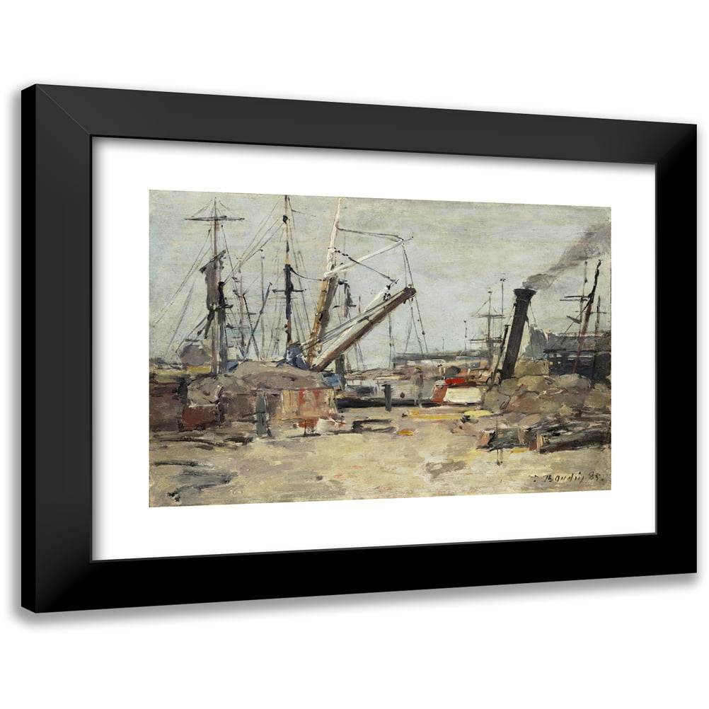 Eugène Boudin 14x11 Black Modern Framed Museum Art Print Titled - The Trawlers (1885) - Walmart.com