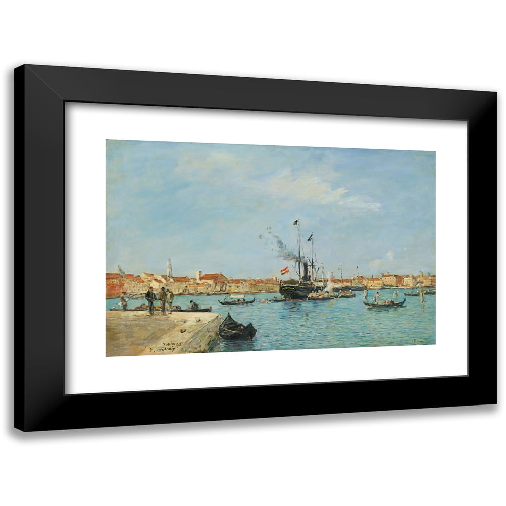 Eugène Boudin 14x11 Black Modern Framed Museum Art Print Titled ...