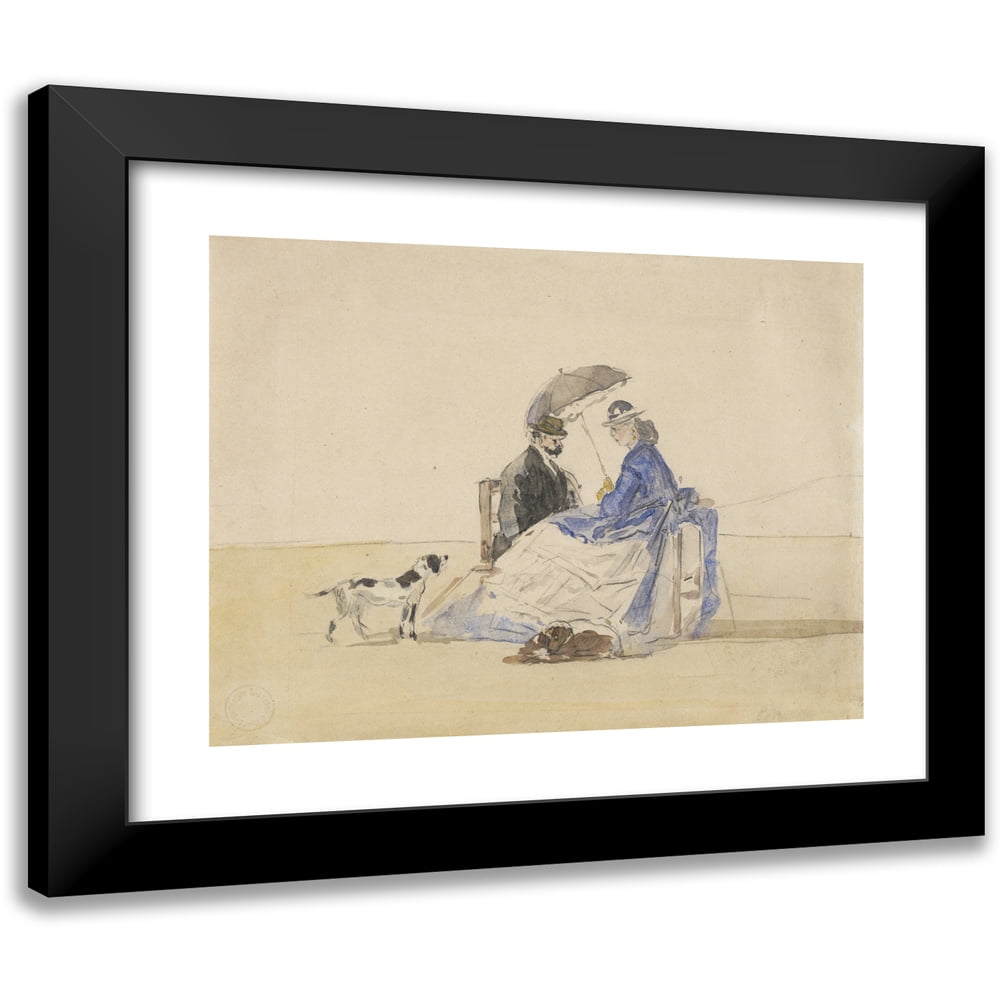 Eugène Boudin 14x12 Black Modern Framed Museum Art Print Titled - A ...