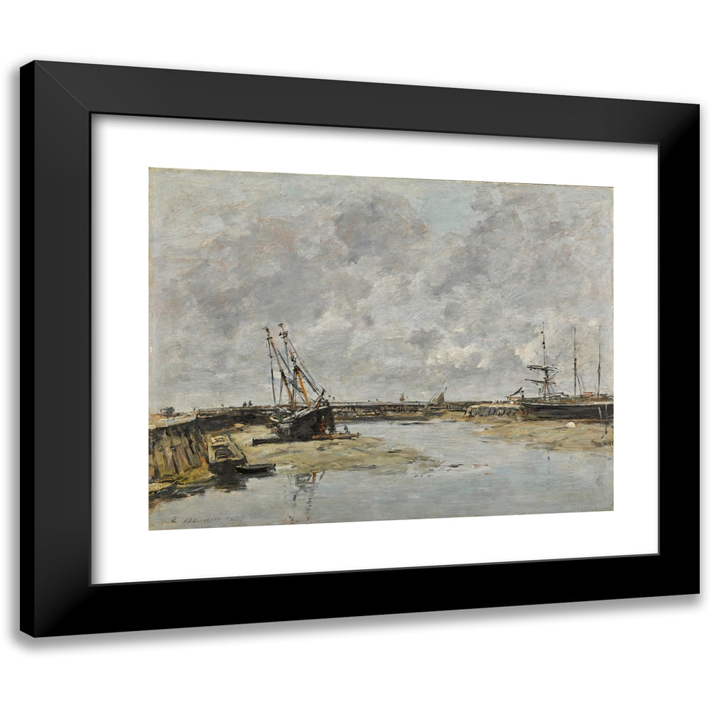 Eugène Boudin 14x12 Black Modern Framed Museum Art Print Titled ...