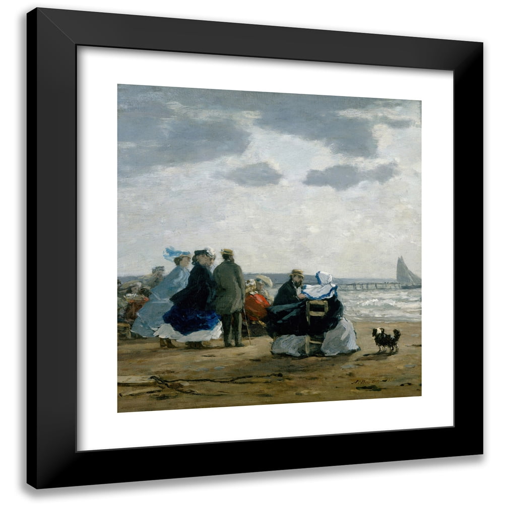 Eugène Boudin 15x16 Black Modern Framed Museum Art Print Titled - On ...