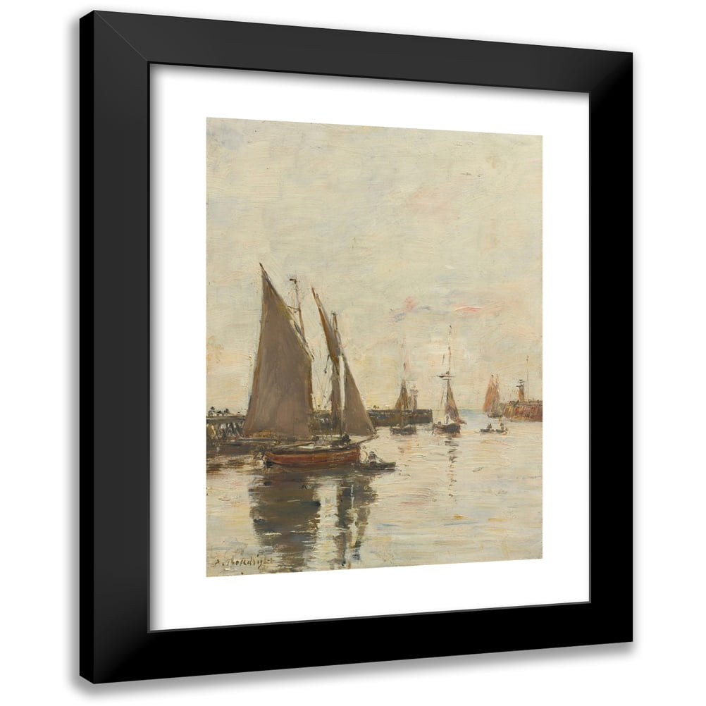Eugène Boudin 18x24 Black Modern Framed Museum Art Print Titled ...