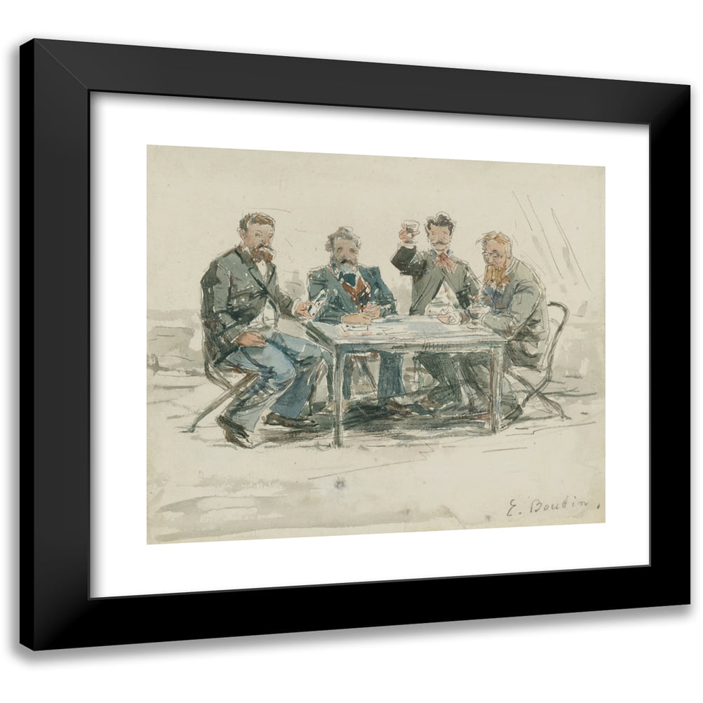 Eugène Boudin 22x20 Black Modern Framed Museum Art Print Titled - At ...