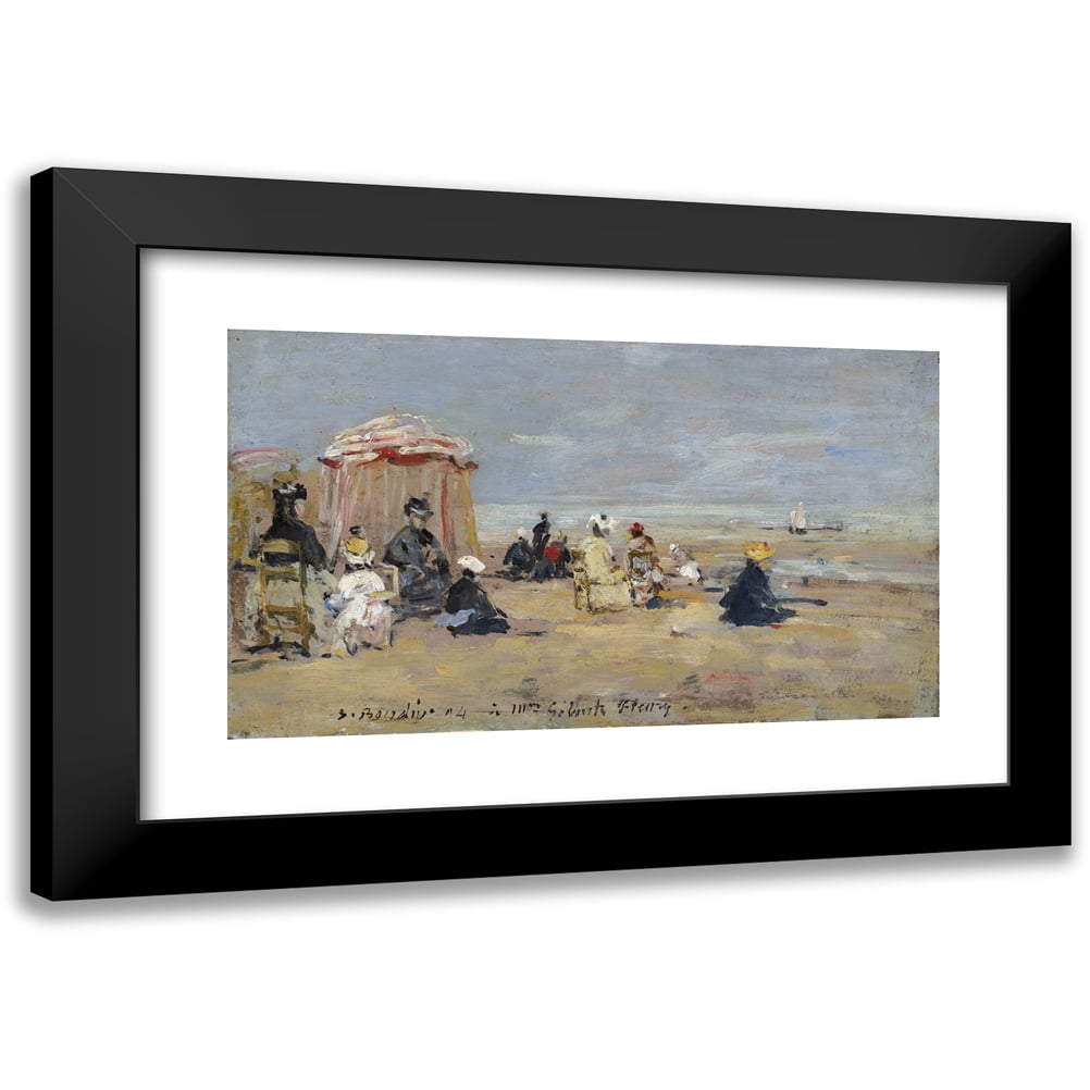 Eugène Boudin 24x15 Black Modern Framed Museum Art Print Titled - On ...