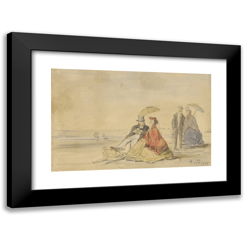 Eugène Boudin 24x17 Black Modern Framed Museum Art Print Titled - A ...