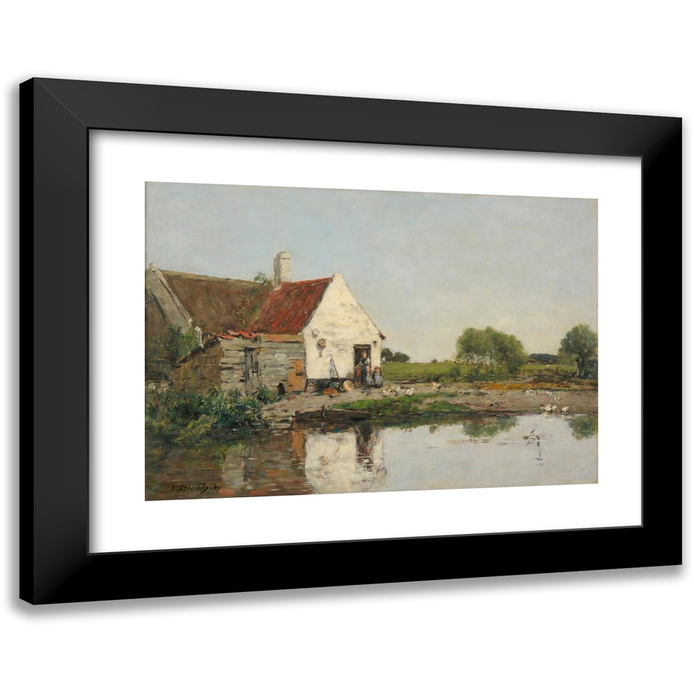 Eugène Boudin 24x18 Black Modern Framed Museum Art Print Titled - A ...