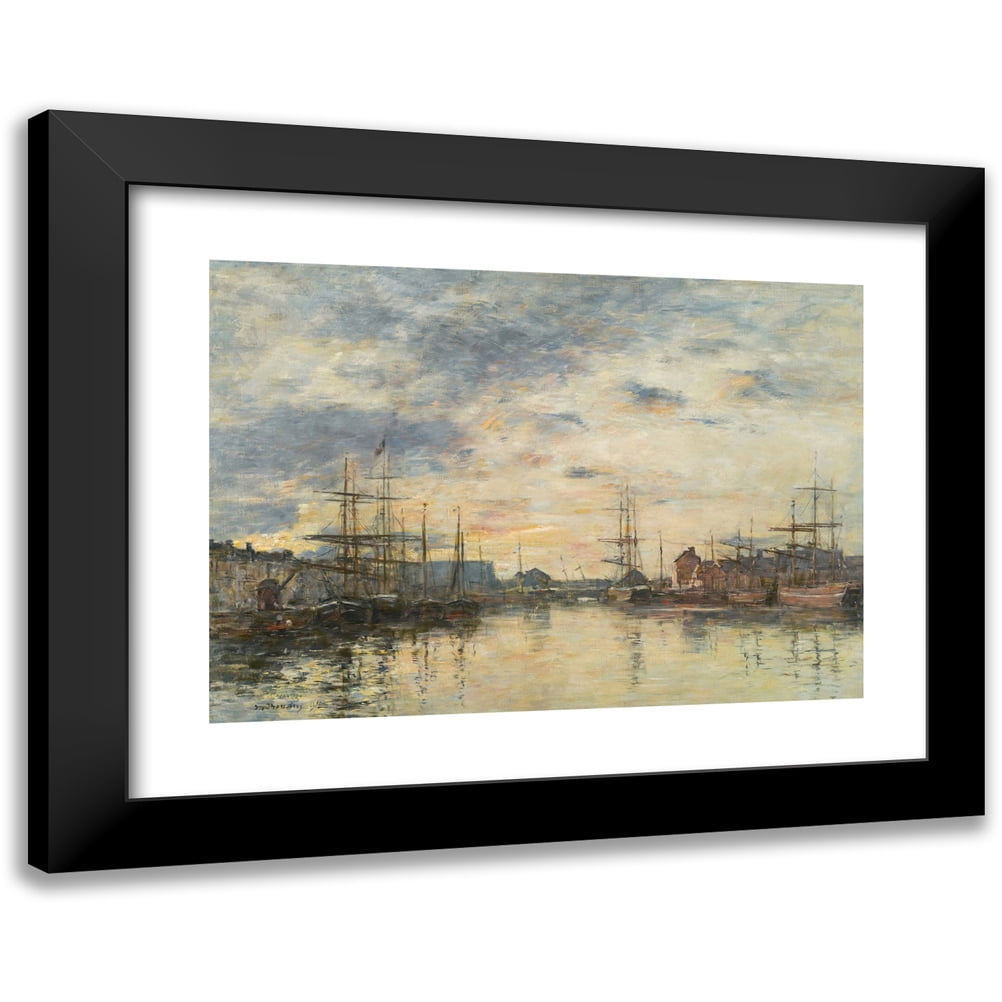 Eugène Boudin 24x18 Black Modern Framed Museum Art Print Titled ...