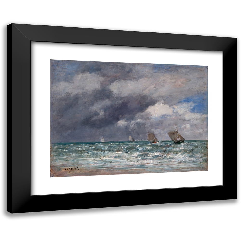 Eugène Boudin 24x19 Black Modern Framed Museum Art Print Titled ...