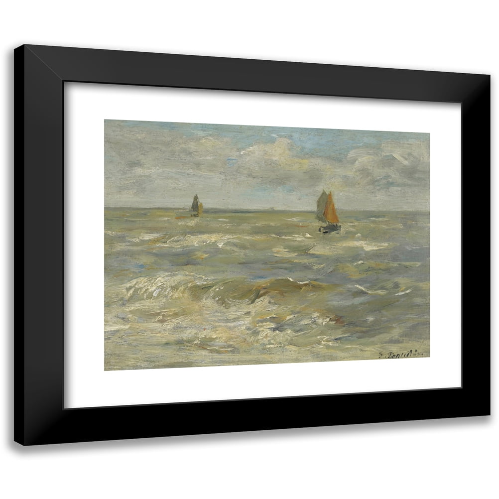 Eugène Boudin 24x19 Black Modern Framed Museum Art Print Titled - Sea ...