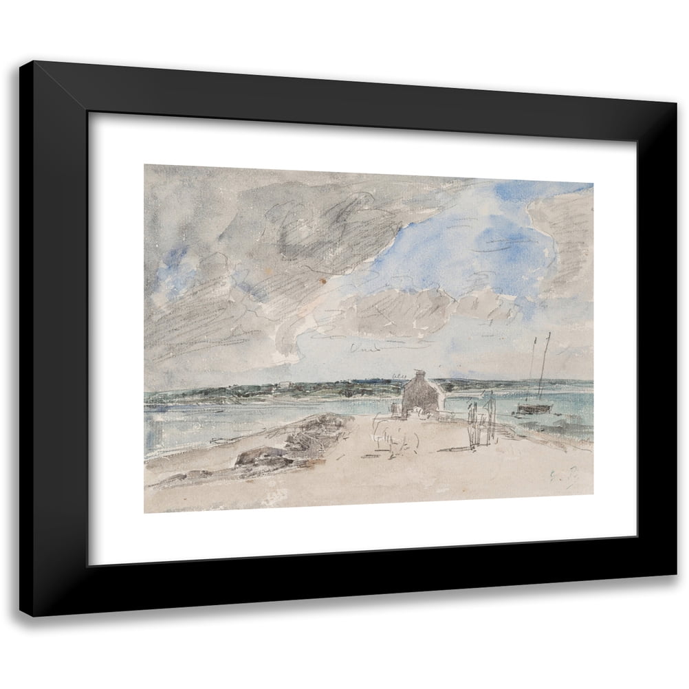 Eugène Boudin 24x20 Black Modern Framed Museum Art Print Titled ...
