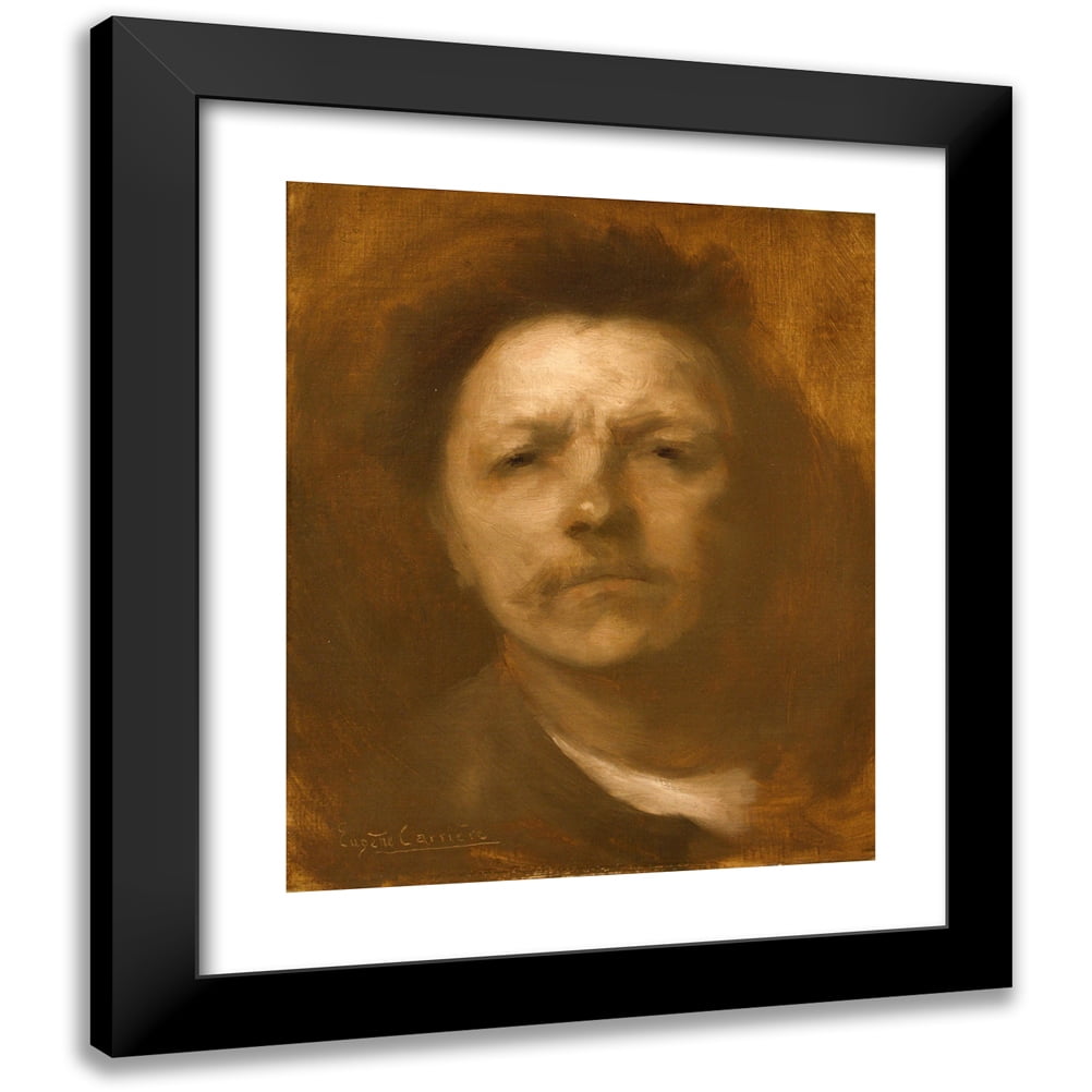 Eugène Carriere 20x24 Black Modern Framed Museum Art Print Titled - Self-Portrait (circa 1893 ...
