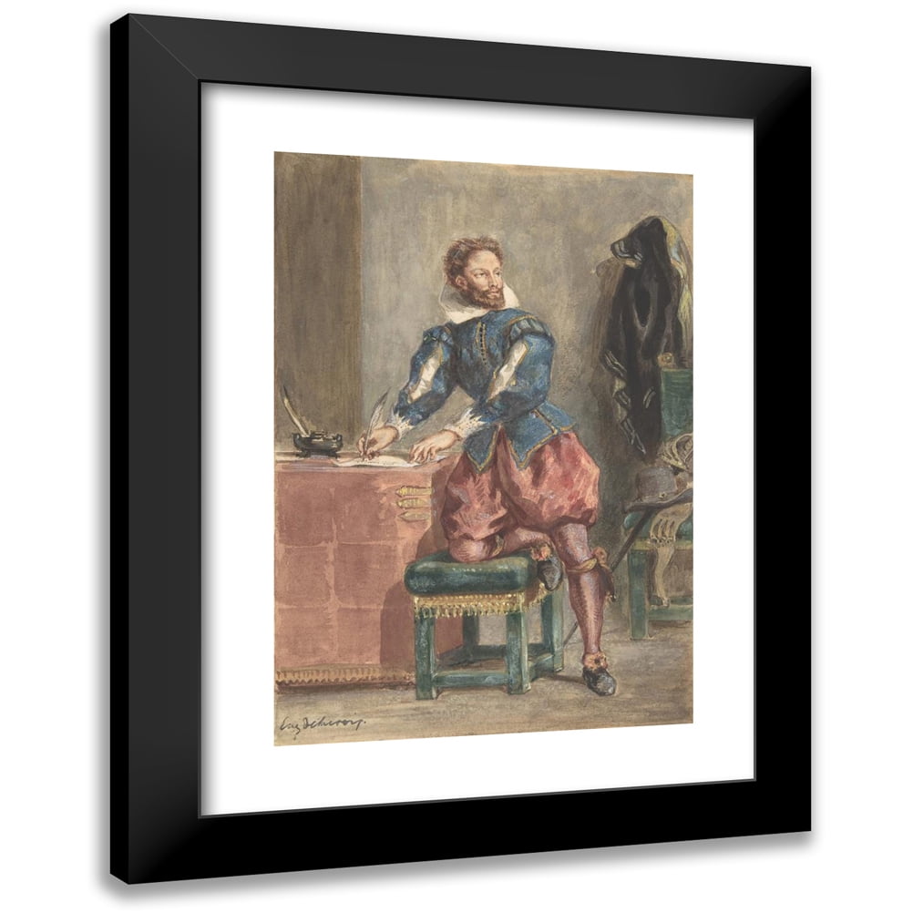 Eugène Delacroix 11x14 Black Modern Framed Museum Art Print Titled ...