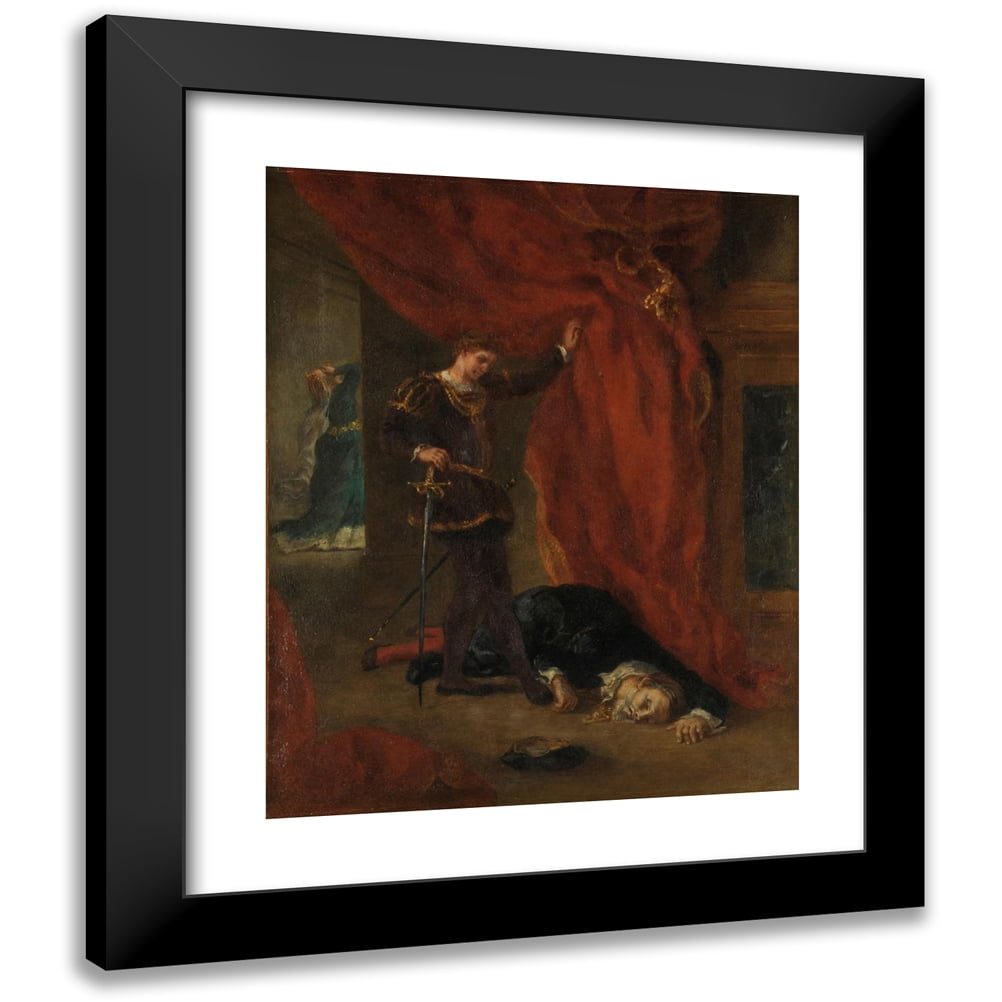 Eugène Delacroix 12x14 Black Modern Framed Museum Art Print Titled ...