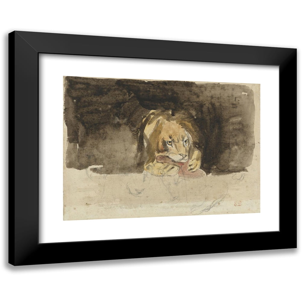 Eugène Delacroix 14x11 Black Modern Framed Museum Art Print Titled ...
