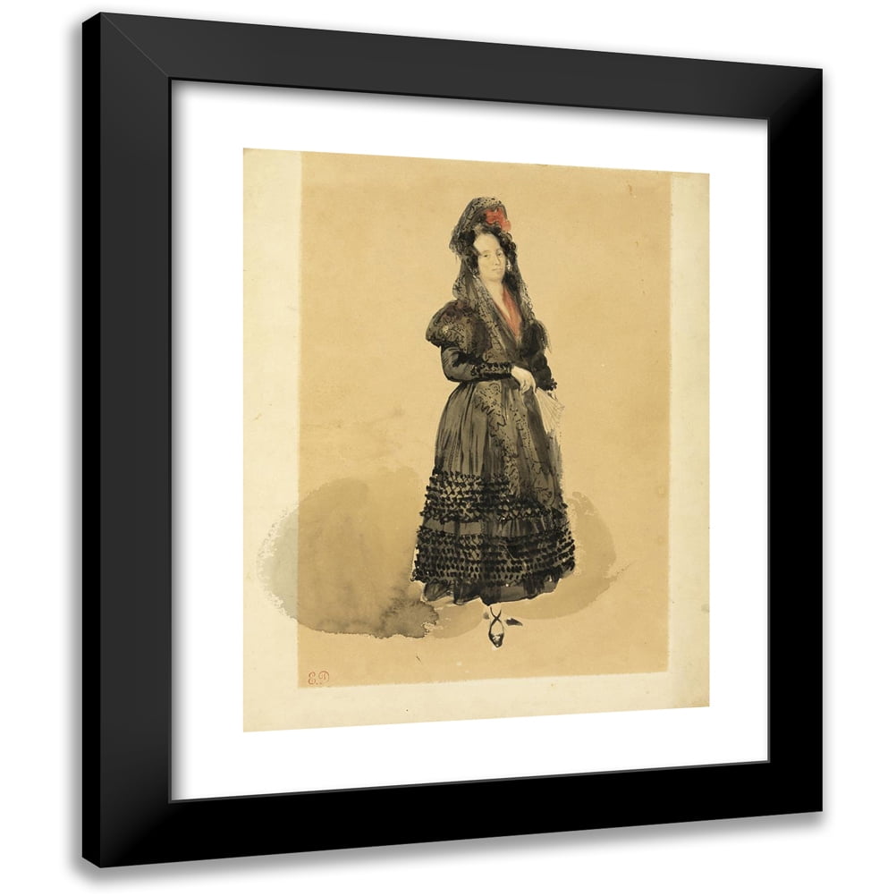 Eugène Delacroix 15x18 Black Modern Framed Museum Art Print Titled ...