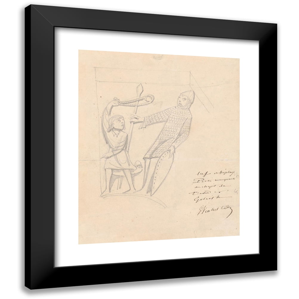 Eugène-Emmanuel Viollet-le-Duc 12x14 Black Modern Framed Museum Art Print Titled - David and ...