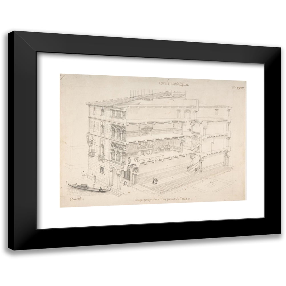 Eugène-Emmanuel Viollet-le-Duc 24x18 Black Modern Framed Museum Art ...