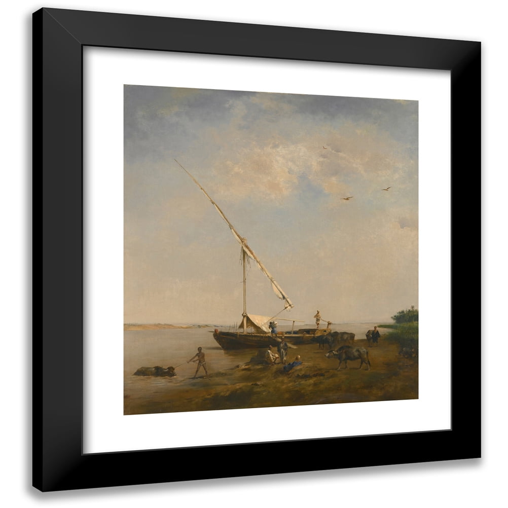 Eugène Fromentin 12x14 Black Modern Framed Museum Art Print Titled ...