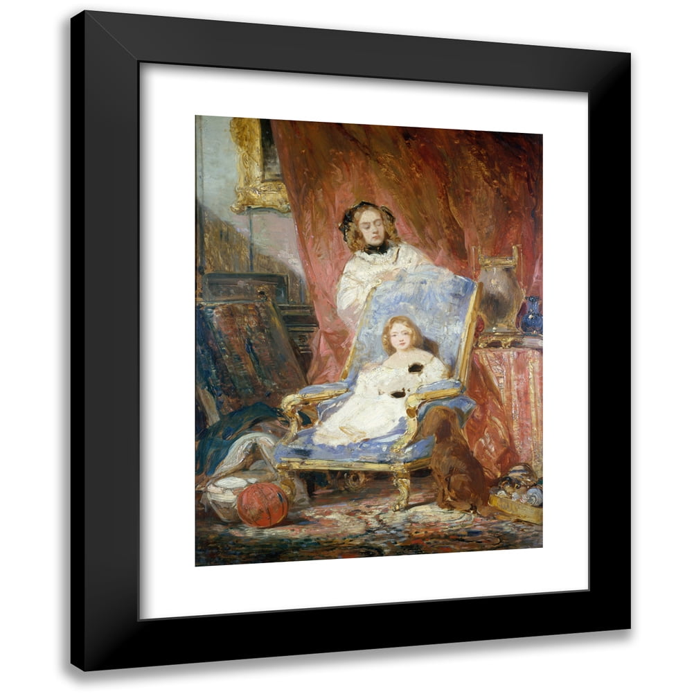 Eugène Isabey 15x18 Black Modern Framed Museum Art Print Titled - Portrait of Madame Isabey and ...