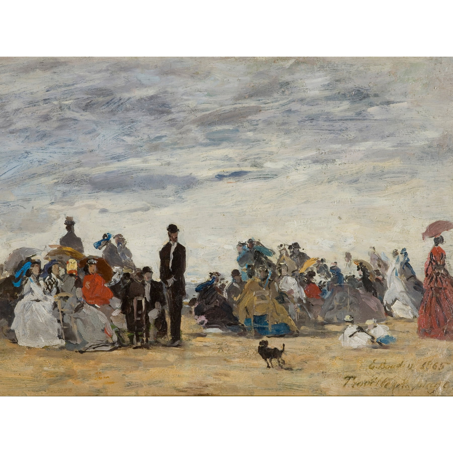 Eugene Boudin The Beach At Trouville Extra Large Art Print Wall Mural ...