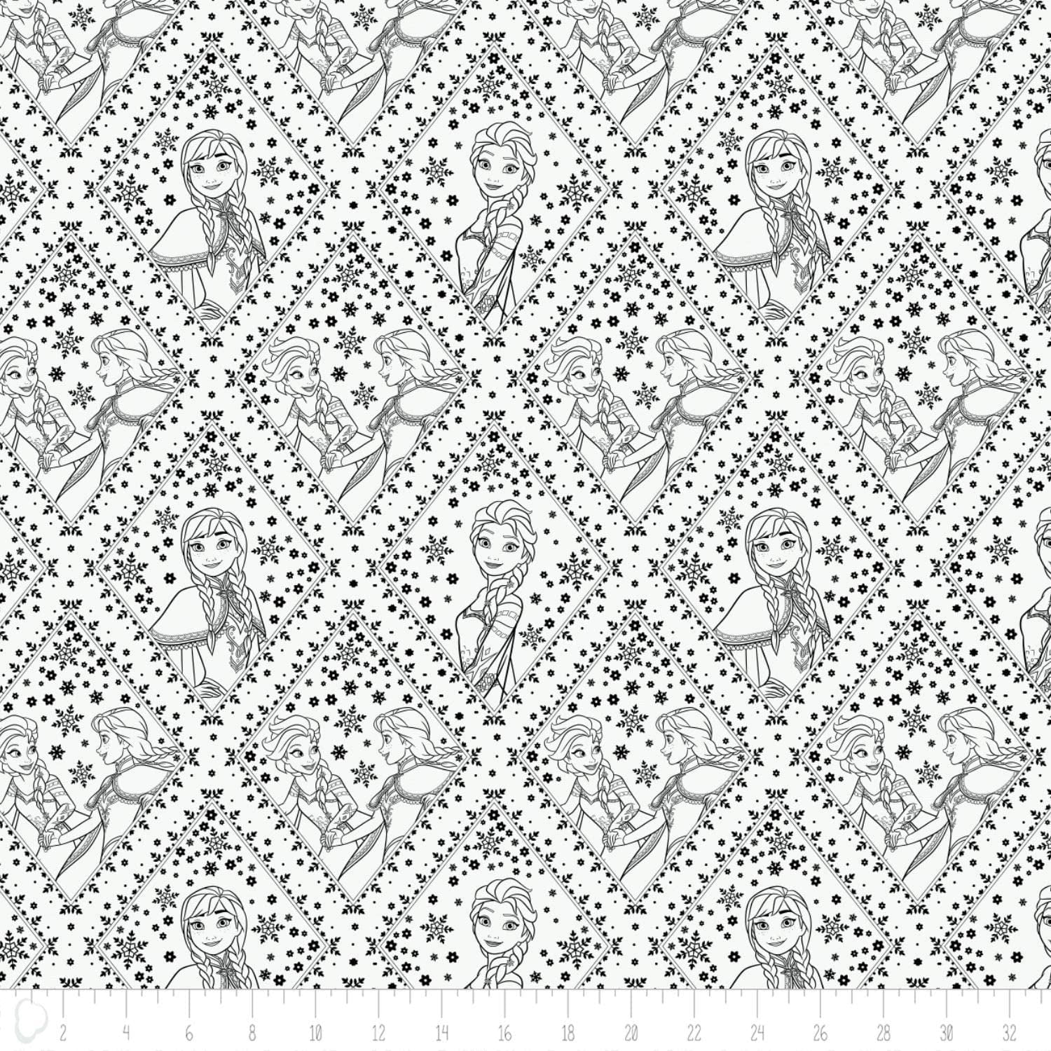 Eugene Textiles Disney Frozen Sisters in Damask, White - Walmart.com
