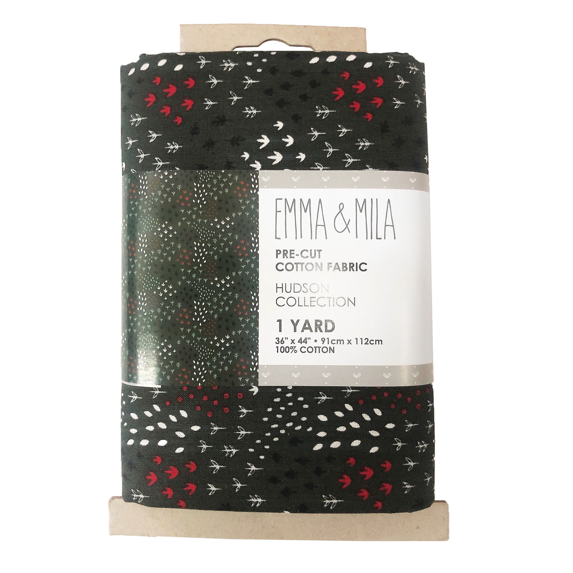 Eugene Textiles Hudson Field Carbon 1 Yard 100% Cotton , Precut , Black ...