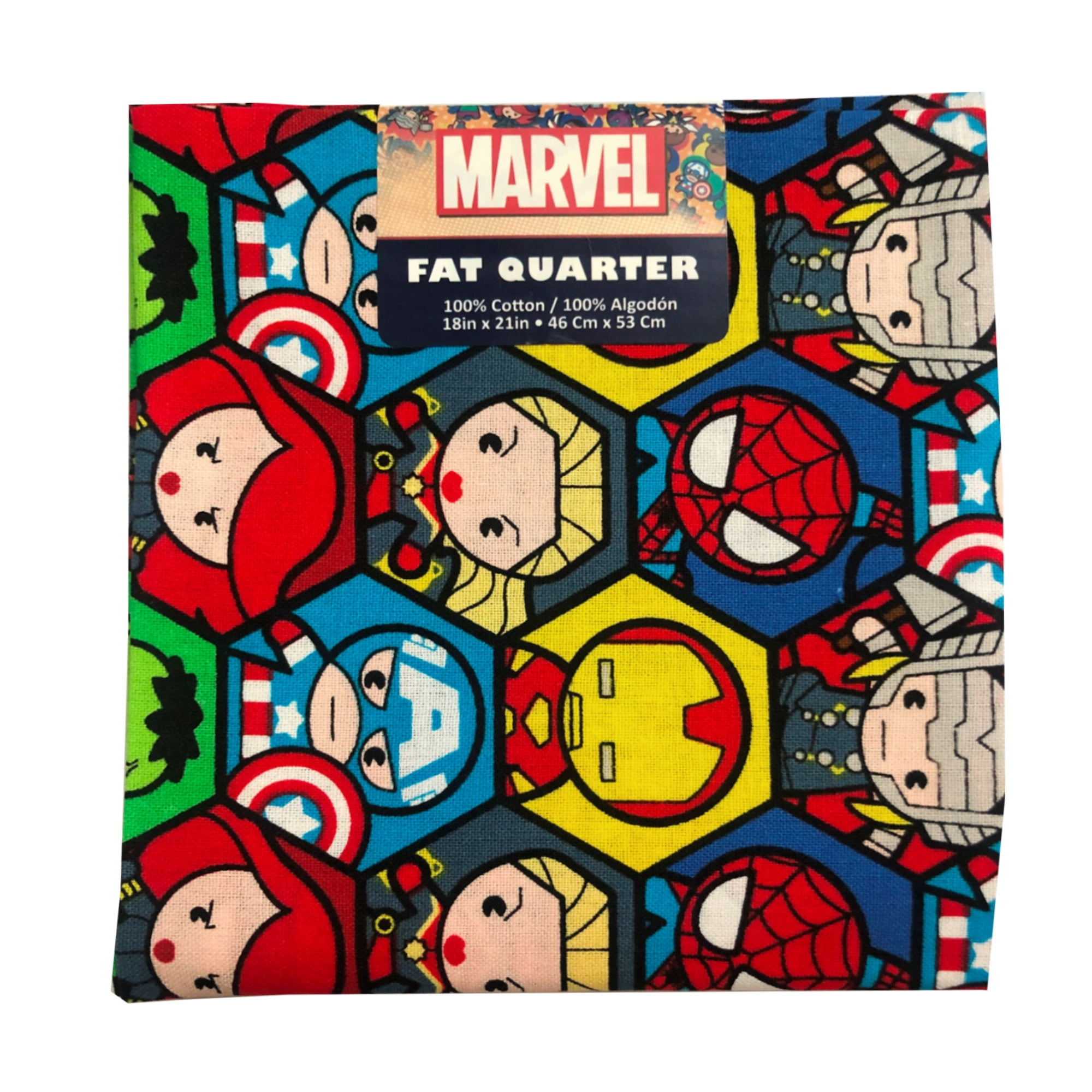 Eugene Textiles Marvel Kawaii 100% quilting Cotton 18" x 21" Precut ...