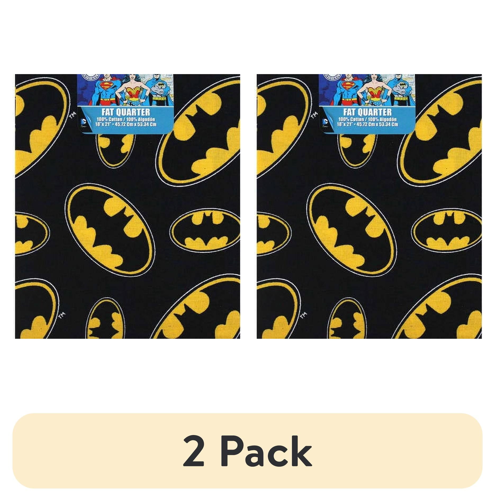 (2 pack) Eugene Textiles Premium DC Comics Batman Logo Toss 100% Cotton ...